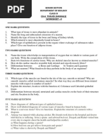 Class9 Animal Tissues Worksheet | PDF | Connective Tissue | Tissue ...