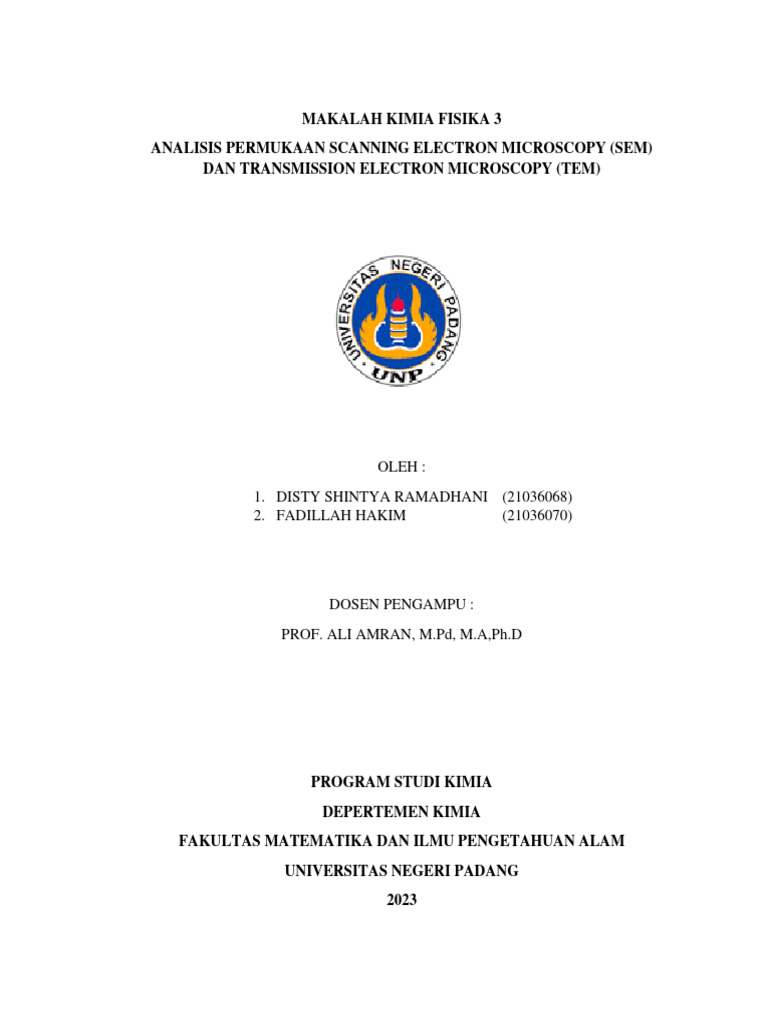Perbandingan SEM dan TEM dalam Mikroskopi | PDF | Teknologi & Rekayasa