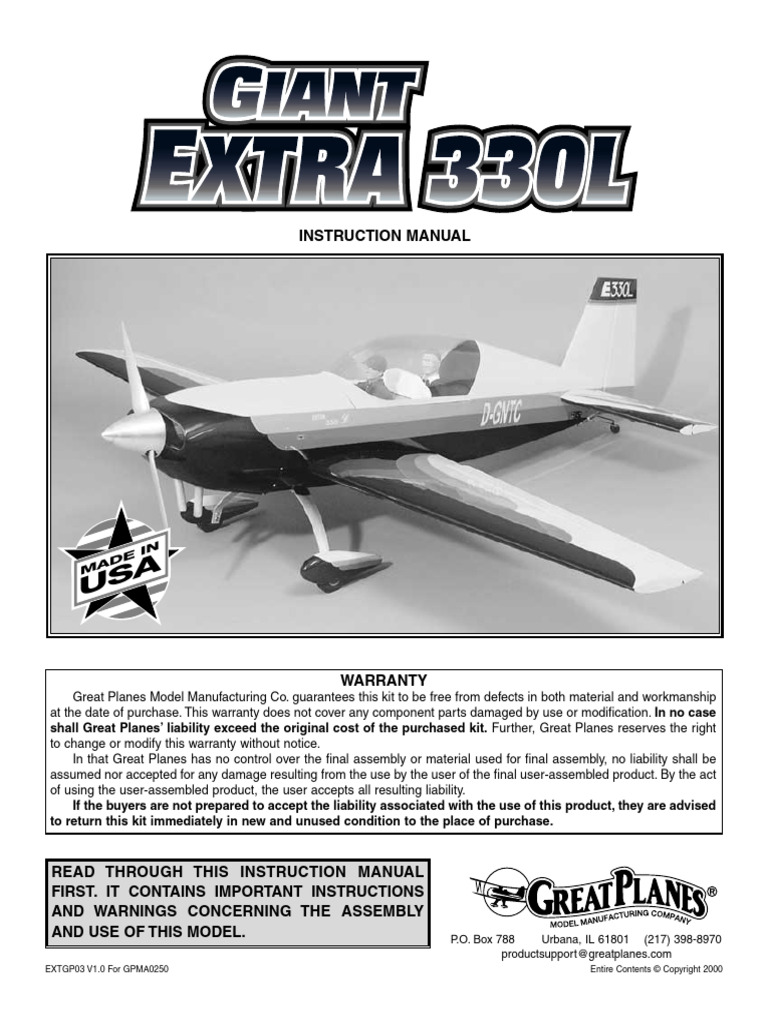 Extra 300 Great Planes | PDF | Plywood | Fuselage