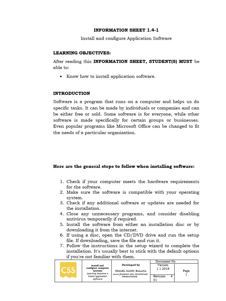 Software Installation Guide | PDF | Installation (Computer Programs) | Software