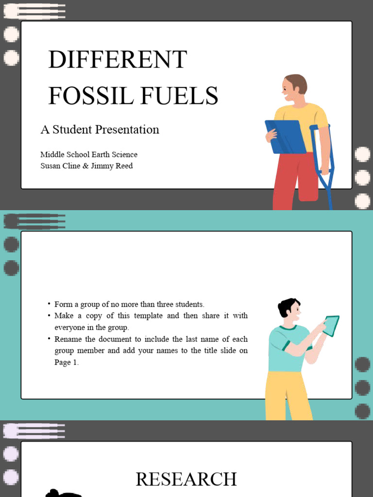 Fossil Fuels Educational Student Presentation in Colorful Illustrative ...