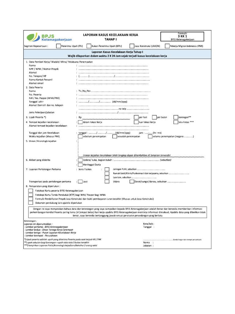 Form KK Tahap I | PDF