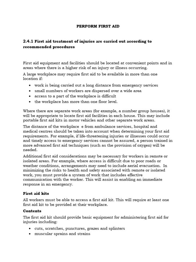 Chapter 2 Perform First Aid | PDF | First Aid | Emergency Medical Services