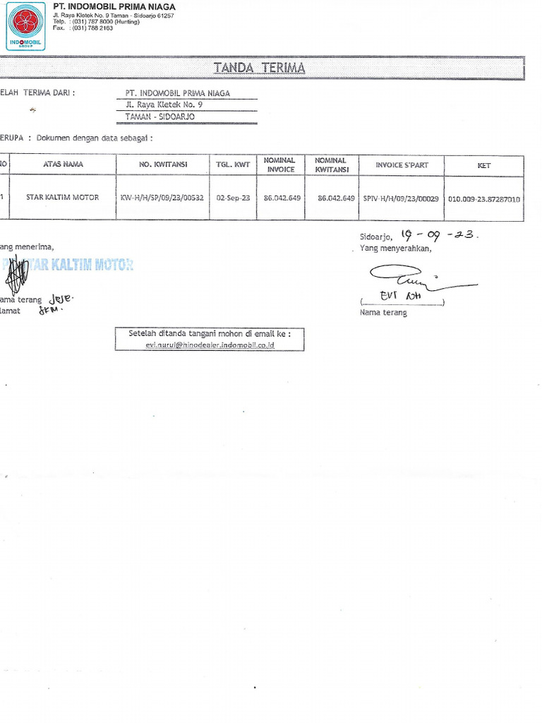 Tanda Terima IPN | PDF