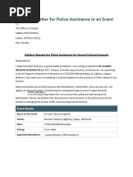 Event Security Request Letter | PDF | Law