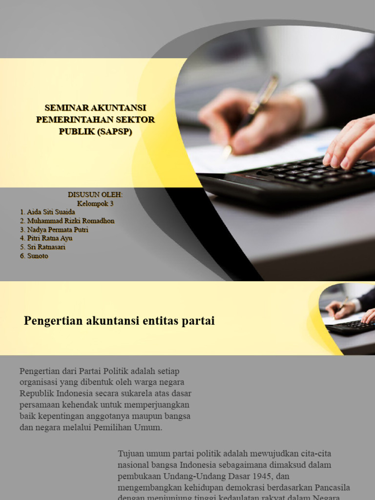 Akuntansi Parpol-Kel 3-Sapsp | PDF
