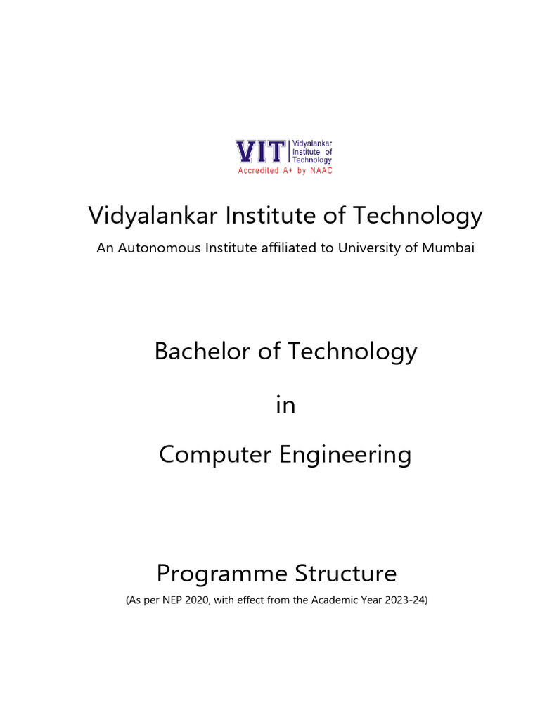 2023 - NEP BTech Program Structure | Download Free PDF | Computing | Curriculum