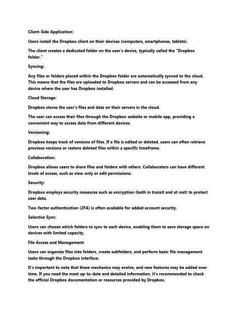 Dropbox Client-Side Application Overview | PDF | Computers