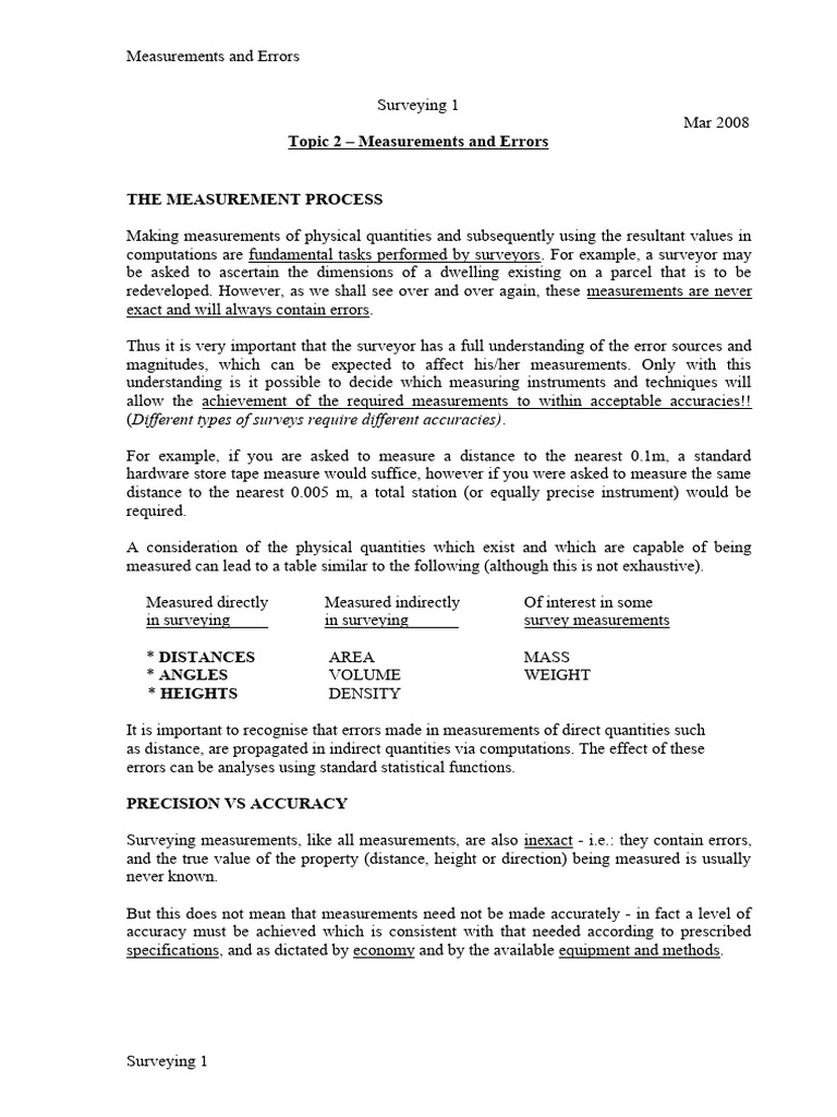 Measurement Science and Errors | PDF | Observational Error | Measurement