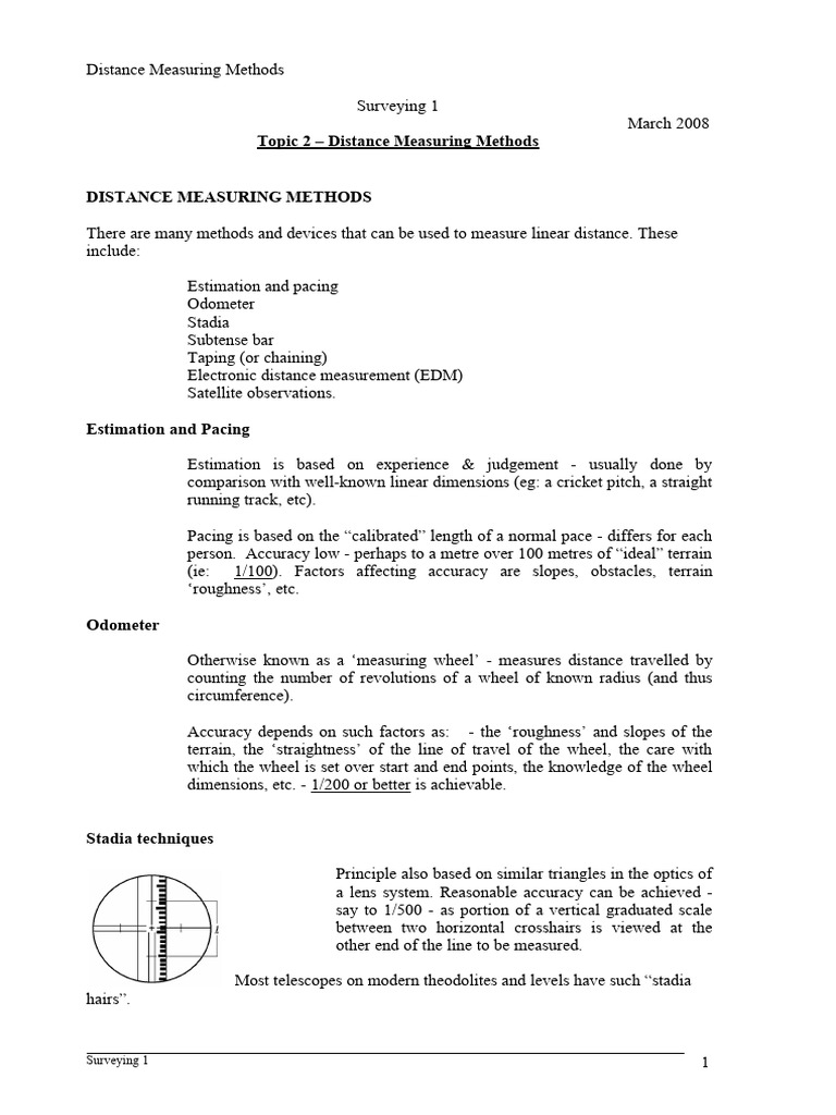 Linear Distance Measurement | PDF | Surveying | Thermal Expansion