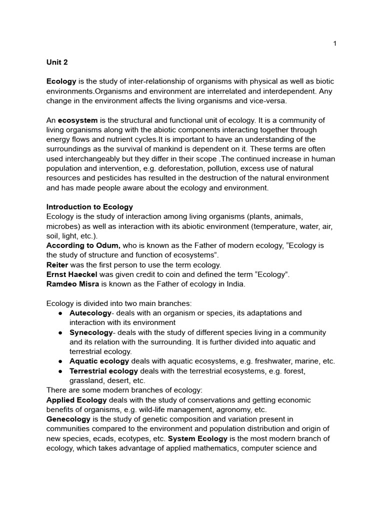 Education Notes | PDF | Ozone Depletion | Ecosystem