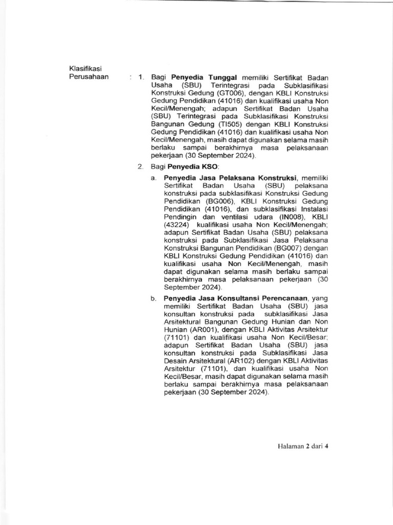 Persyaratan Sbu | PDF