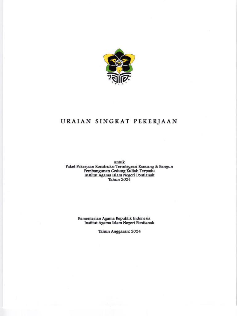 Pembangunan Gedung Kuliah IAIN 2024 | PDF