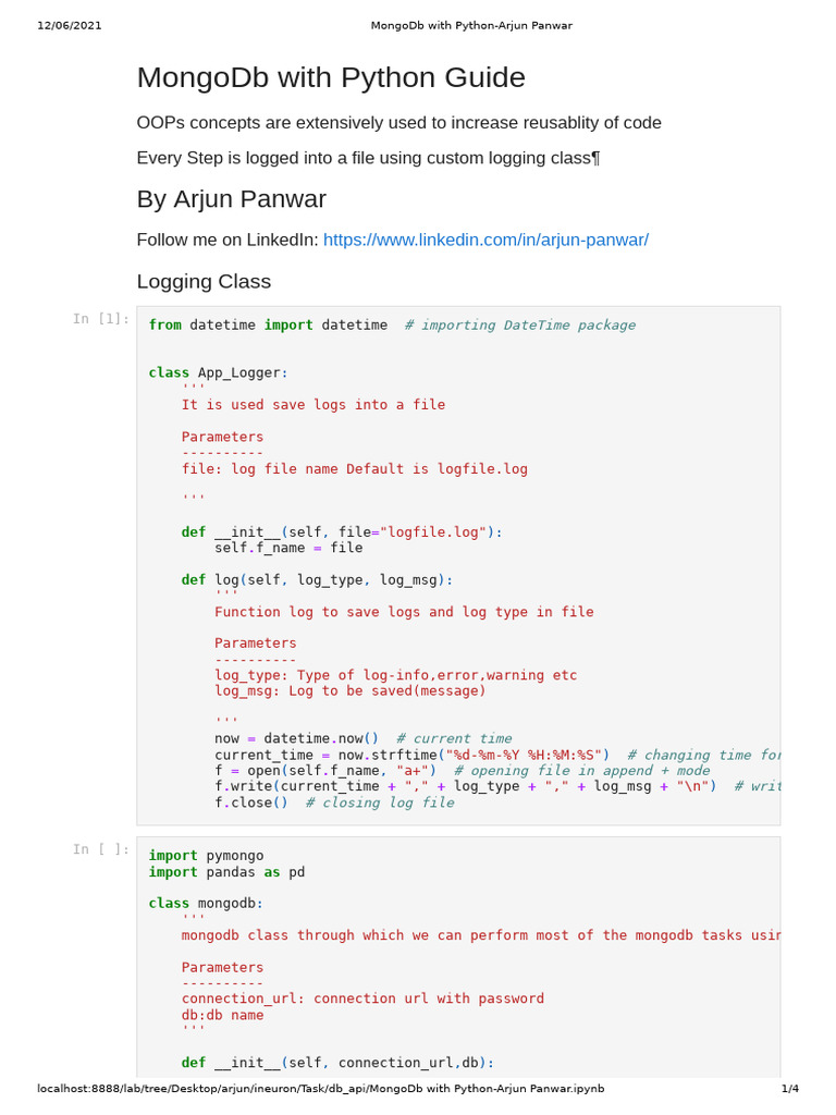 Mongodb With Python Pdf Parameter Computer Programming Mongo Db 3793