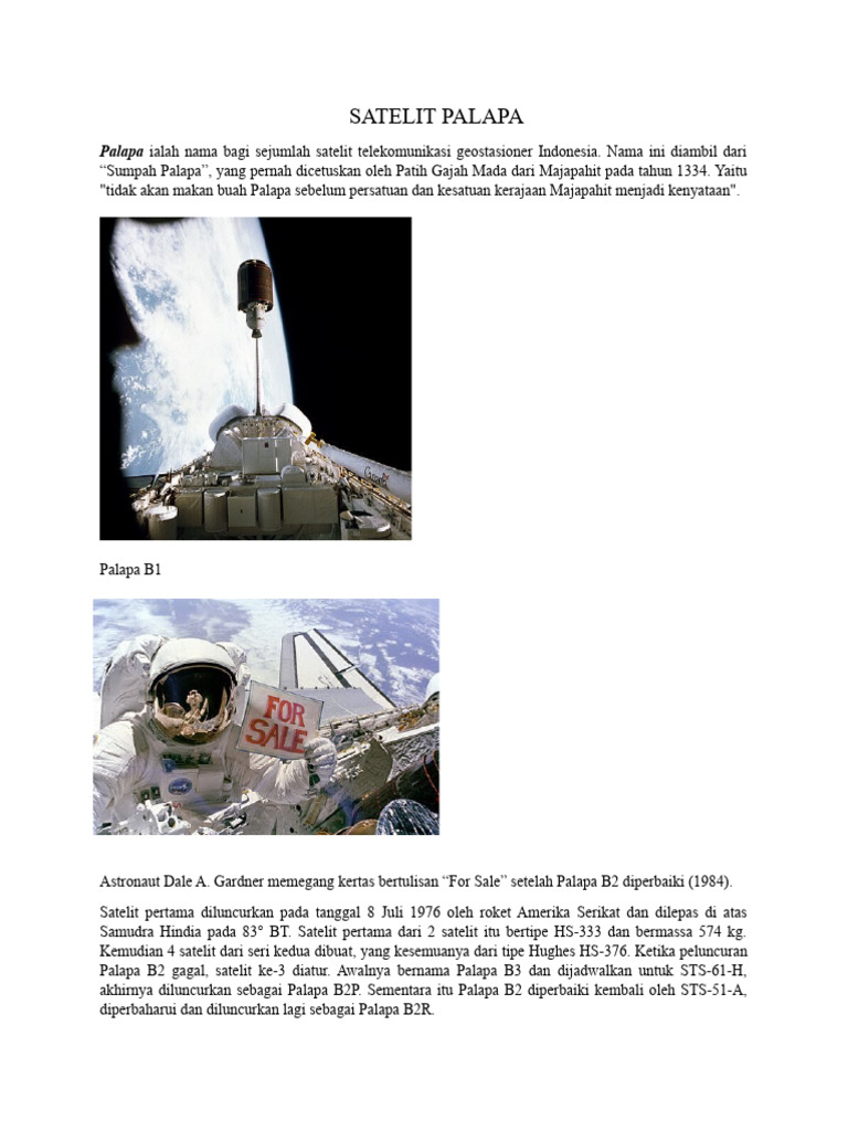 Document (3) Satelit Palapa | PDF
