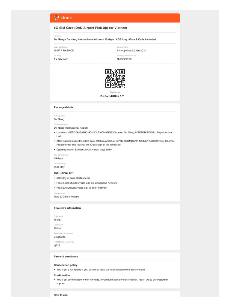 Klook Voucher | PDF