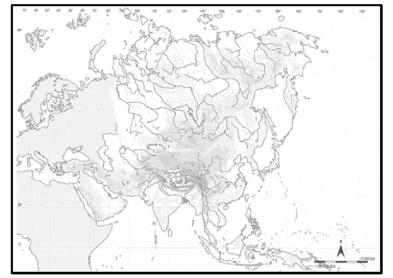 Mapa Fisico Mudo Asia | PDF