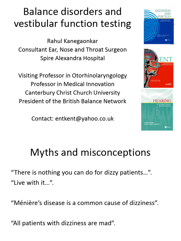 Balance Disorders and Vestibular Function Testing - 230602 - 081139 ...