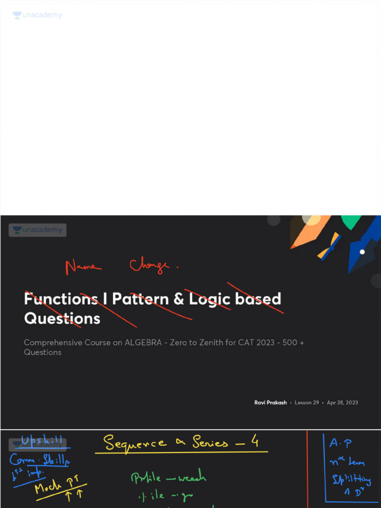 Functions I Pattern Logic Based Questions With Anno | PDF