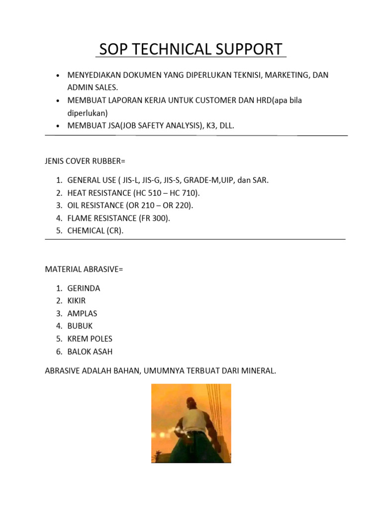Sop Technical Support | PDF
