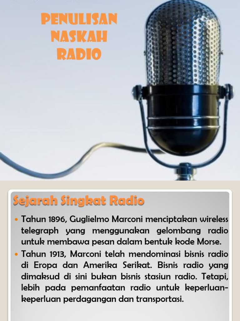 Penulisan Naskah Radio | PDF | Seni | Sejarah
