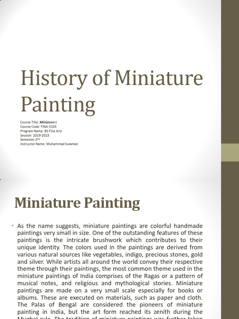 History of Miniature Painting | PDF | Paintings