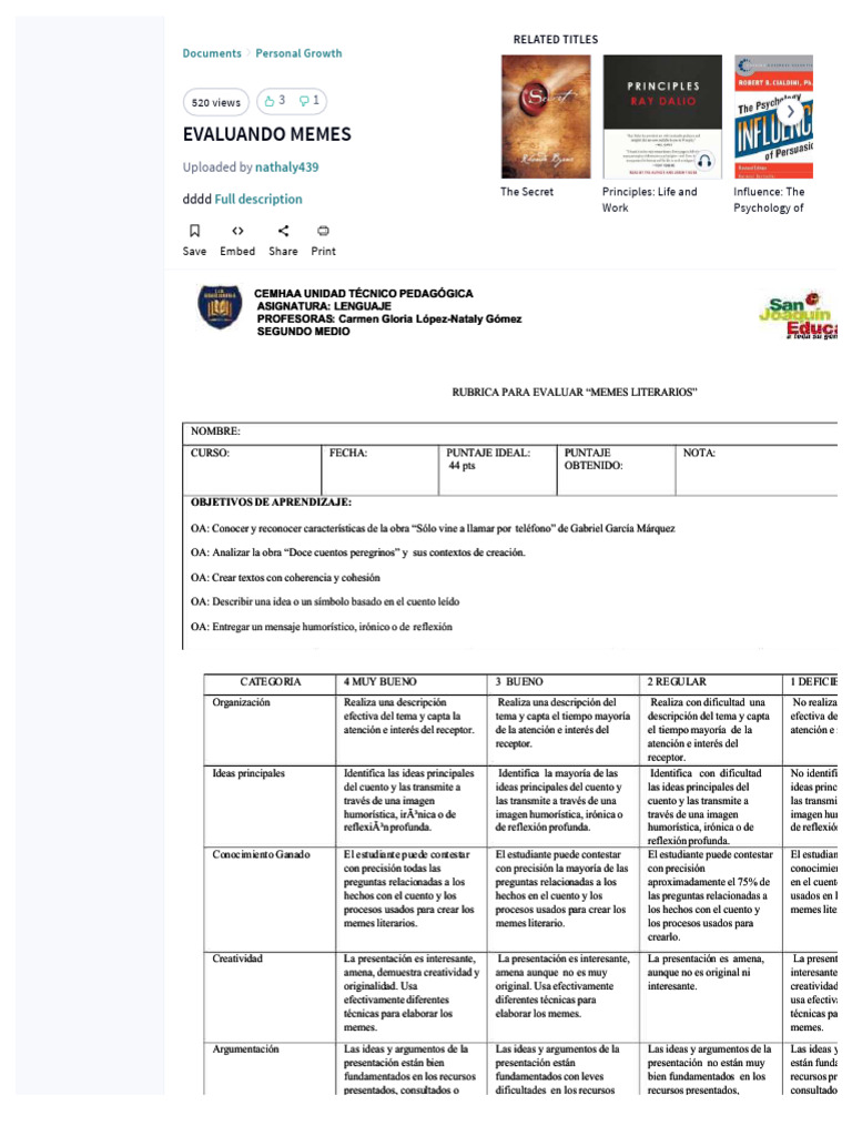 PDF Evaluando Memes Compress | PDF