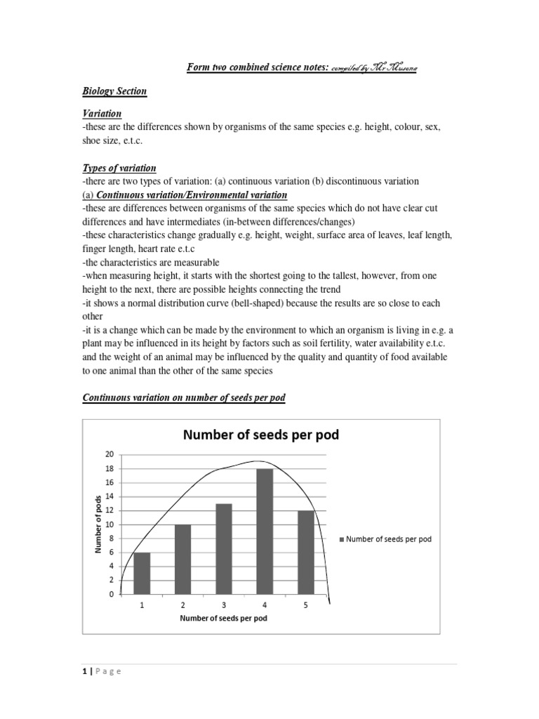 Form 2 Combined Science Notes | PDF | Digestion | Flowers