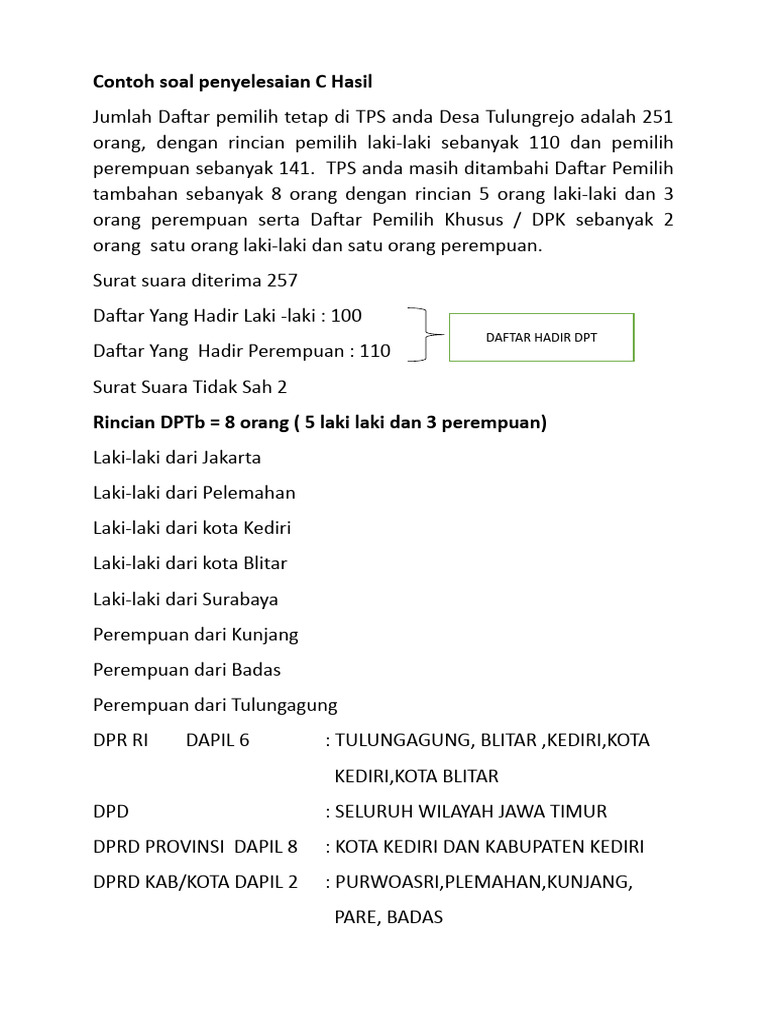 Contoh Soal Penyelesaian C Hasil | PDF