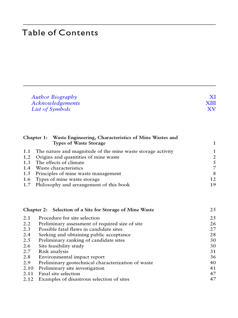Geotechnical Engineering For Mine Waste Storage Facilities - Sum | PDF ...