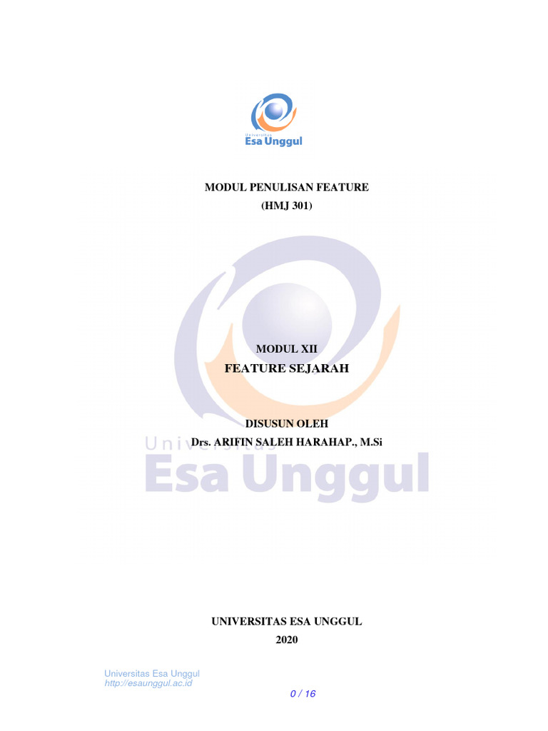 Modul Feature Sejarah untuk Mahasiswa | PDF | Ilmu Sosial | Perjalanan
