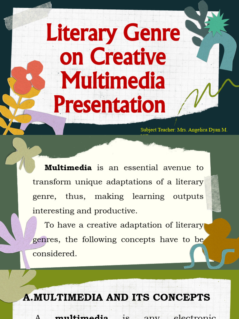 Literary Genre On Creative Multimedia Presentation | PDF | Multimedia | Computing