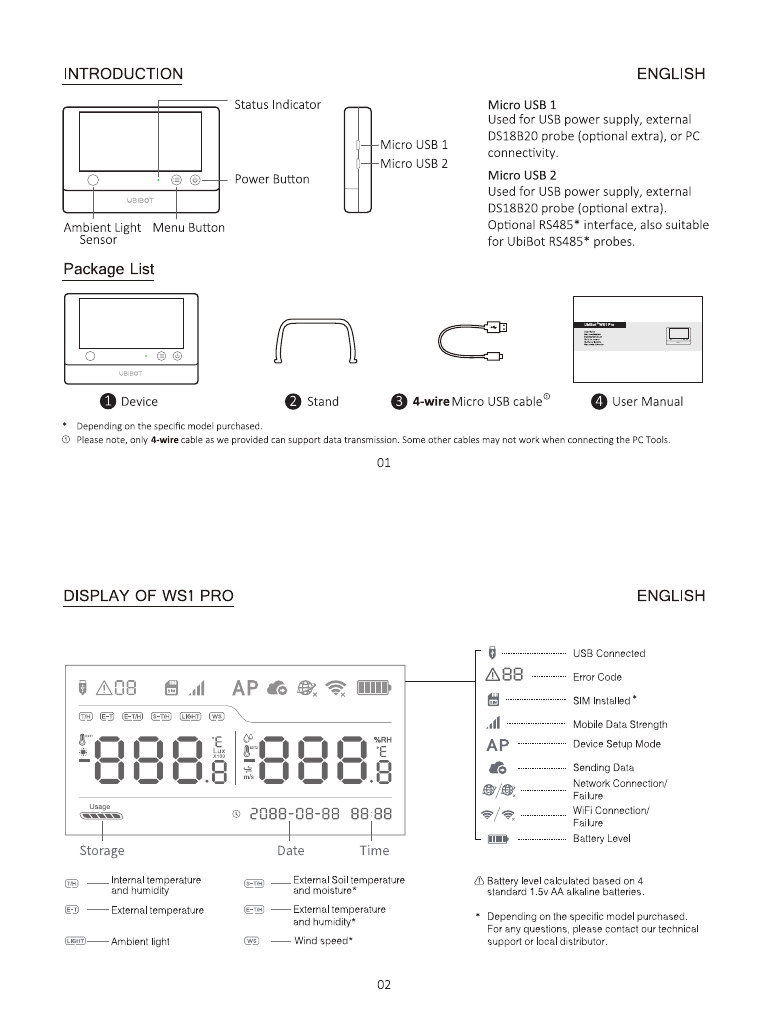 WS1 Pro User Guide-English | PDF