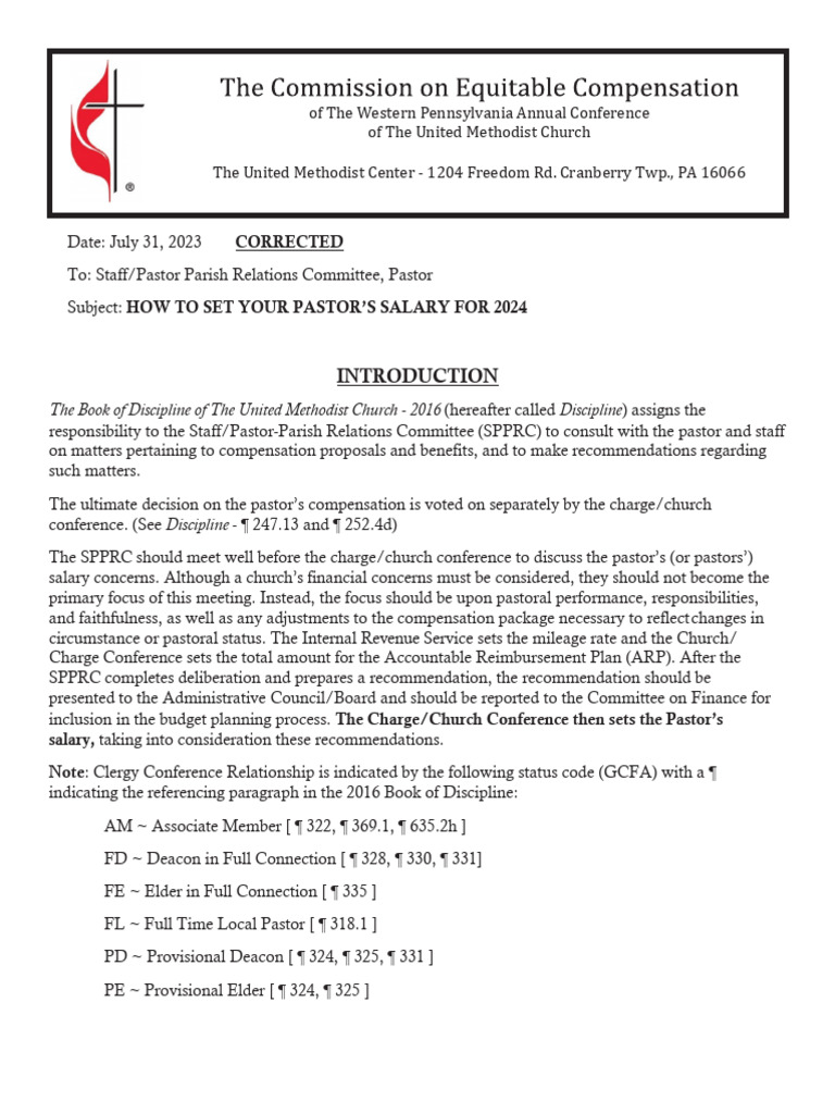 How+to+Set+Pastors+Salary+2024 | PDF | Cost Of Living | Consumer Price ...