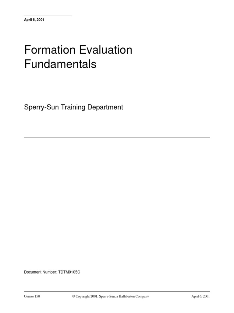 Formation Evaluation Fundamentals 2001 | PDF | Rock (Geology ...