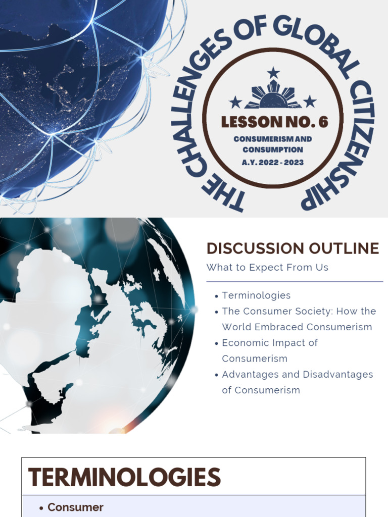 Lesson 6 - The Challenges of Global Citizenship (Consumerism and Consumption) | PDF ...