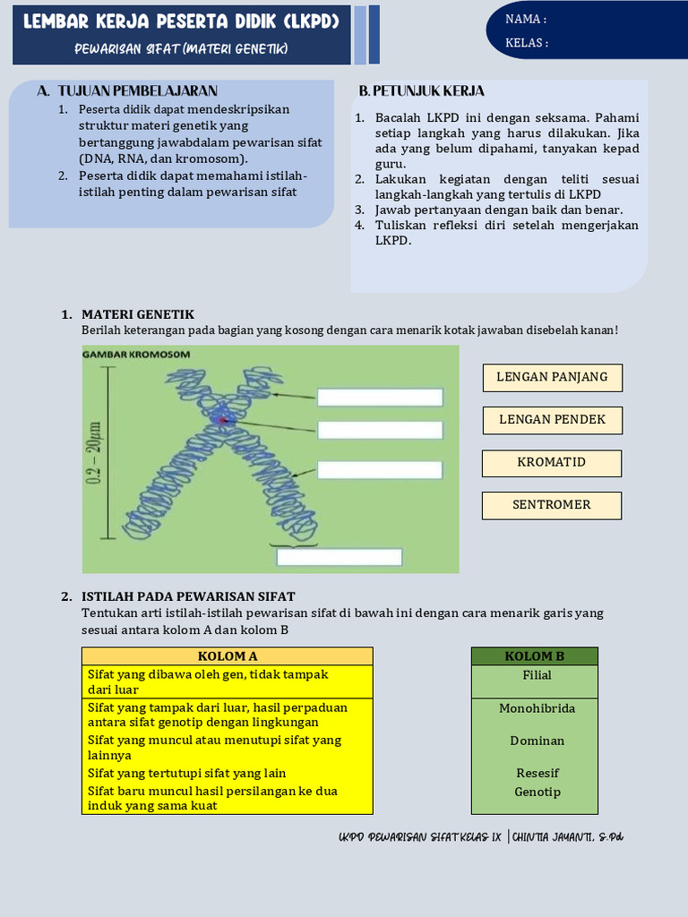 LKPD Materi Genetik | PDF