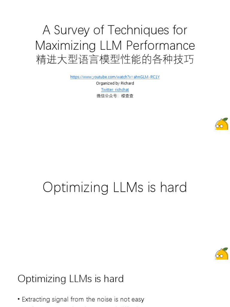 A Survey of Techniques For Maximizing LLM Performance | PDF ...