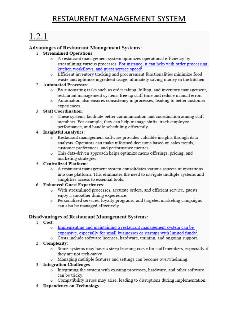 Restaurent Management System: Advantages of Restaurant Management ...