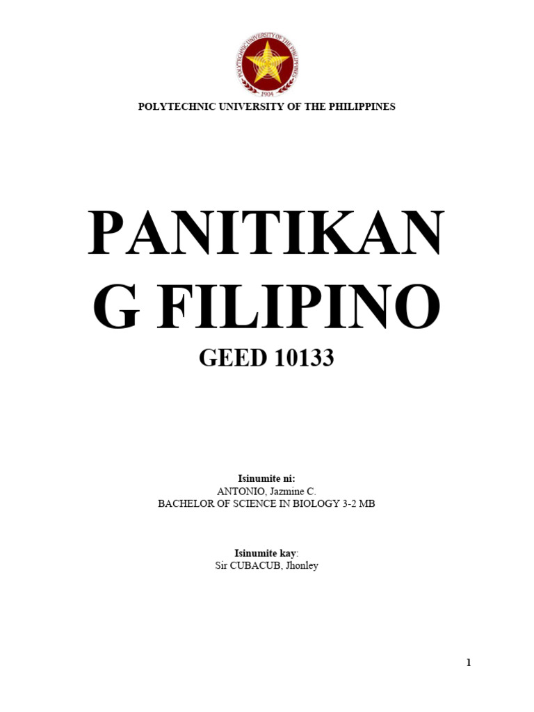 Panitikang Filipino | PDF