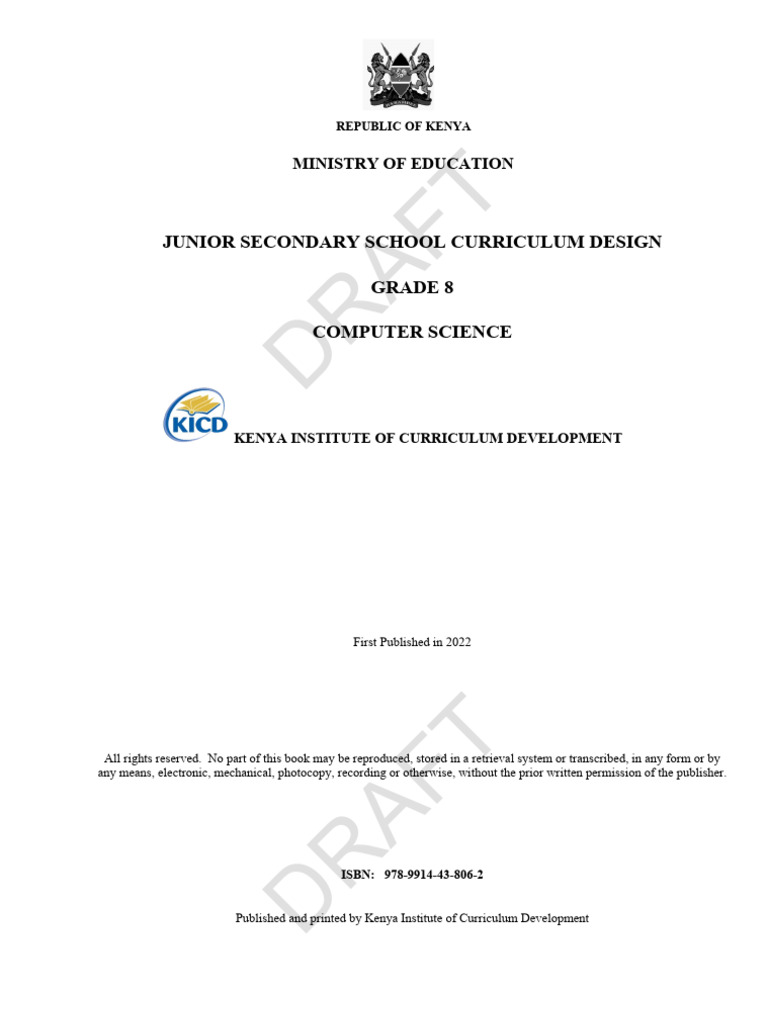 COMPUTER SCIENCE Grade 8 Corrected - 5st - August2022 | PDF ...
