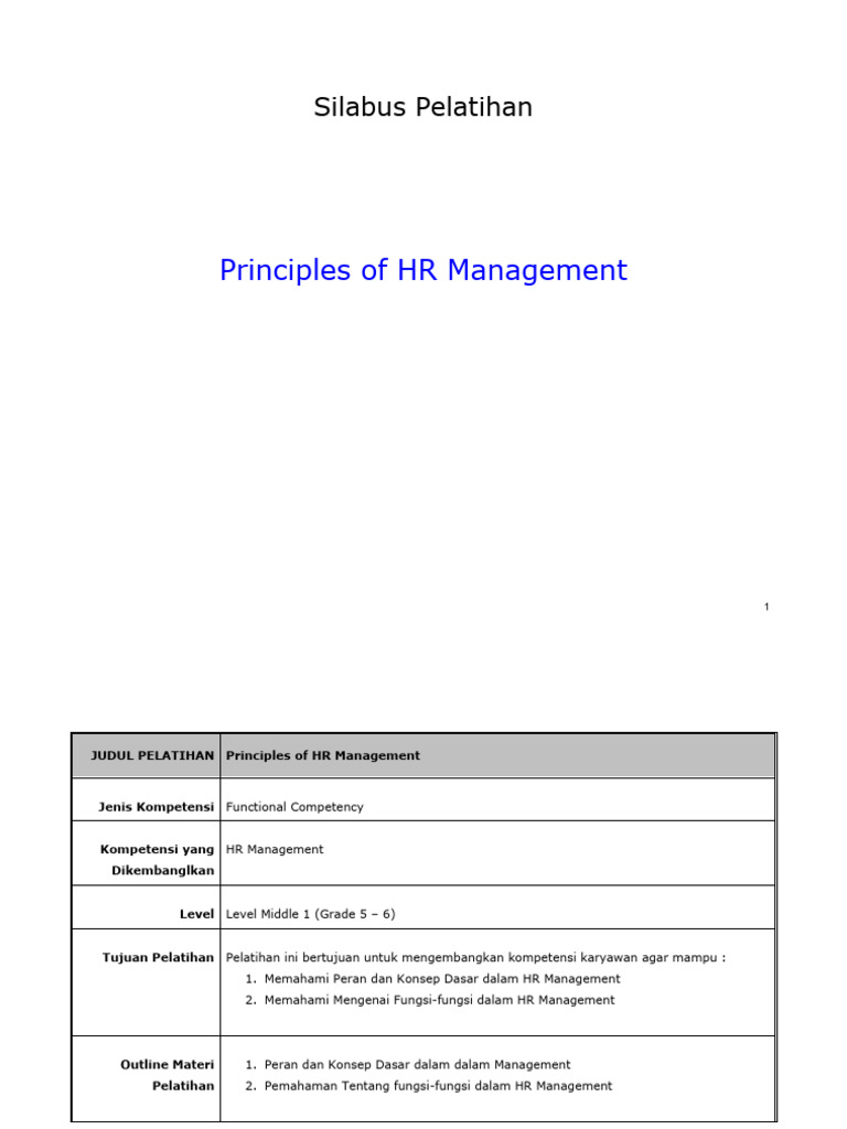 02. Principles of HR Management | PDF