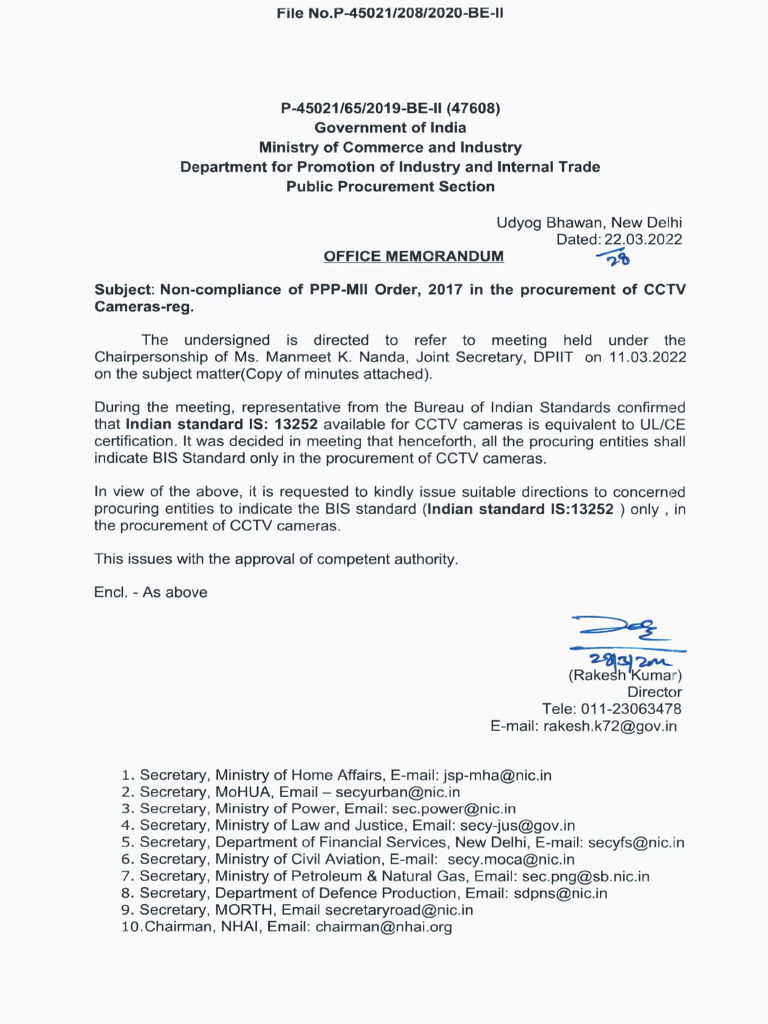 DPIIT OM Dated 28 03 2022 | PDF | Government | Government Of India