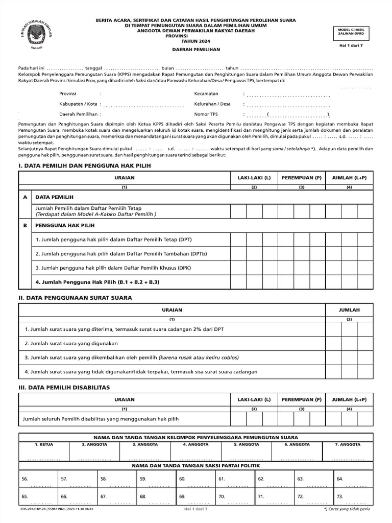Model Salinan DPRD Ri | PDF