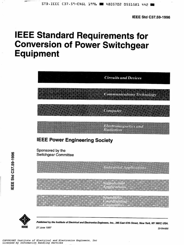 C37.59 Standard Requirements For Conversion of Power Switchgear Equipment | PDF | Fuse ...