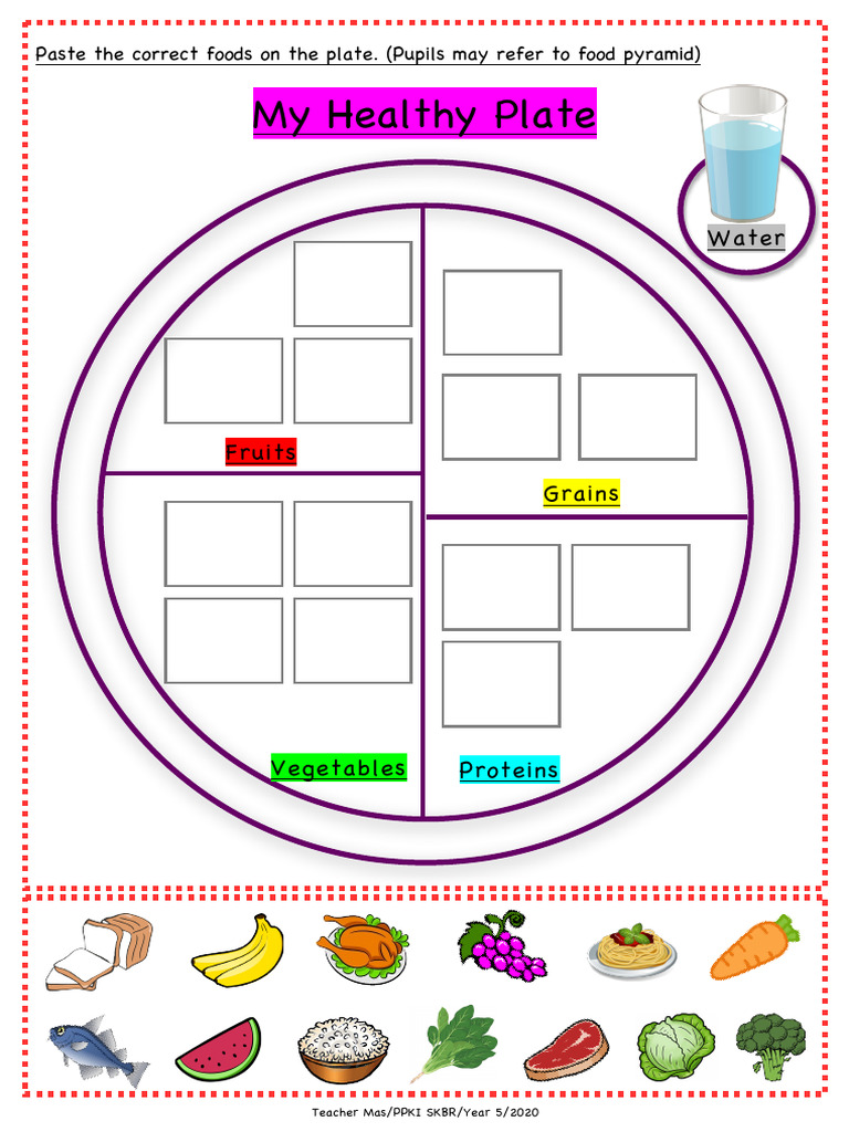 My Healthy Plate Activity Worksheet | PDF