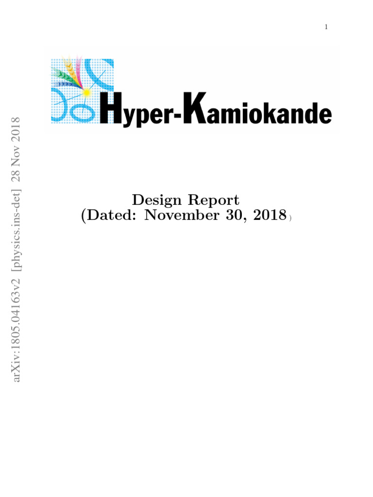 T2HK CDR (1805.04163) | PDF | Neutrino | Physical Sciences