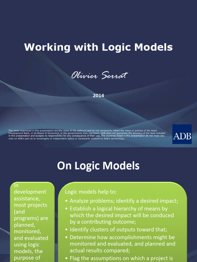 Working With Logic Models | PDF | Information | Risk