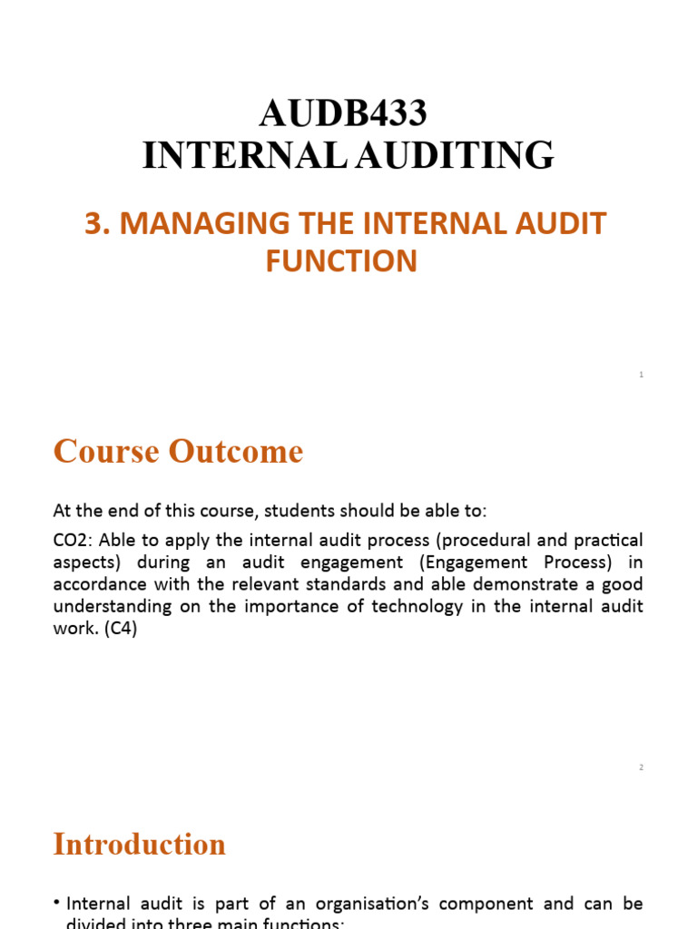 Managing The IAF | PDF | Internal Audit | Audit