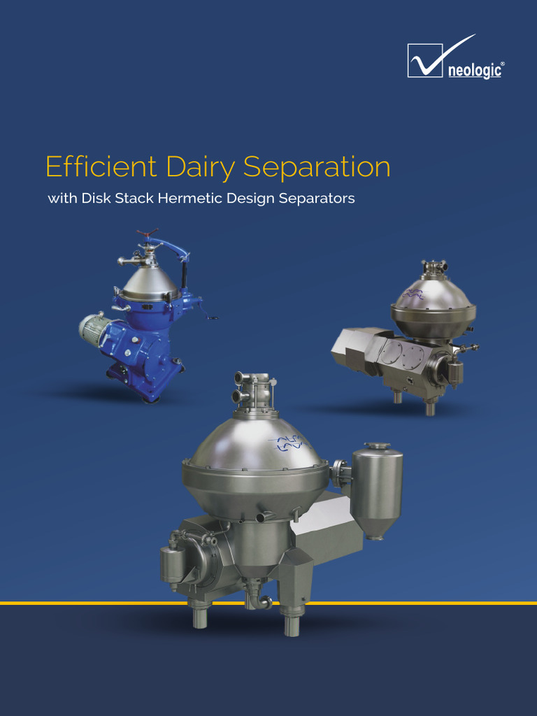 Dairy Separator Brochure | PDF | Milk | Butter
